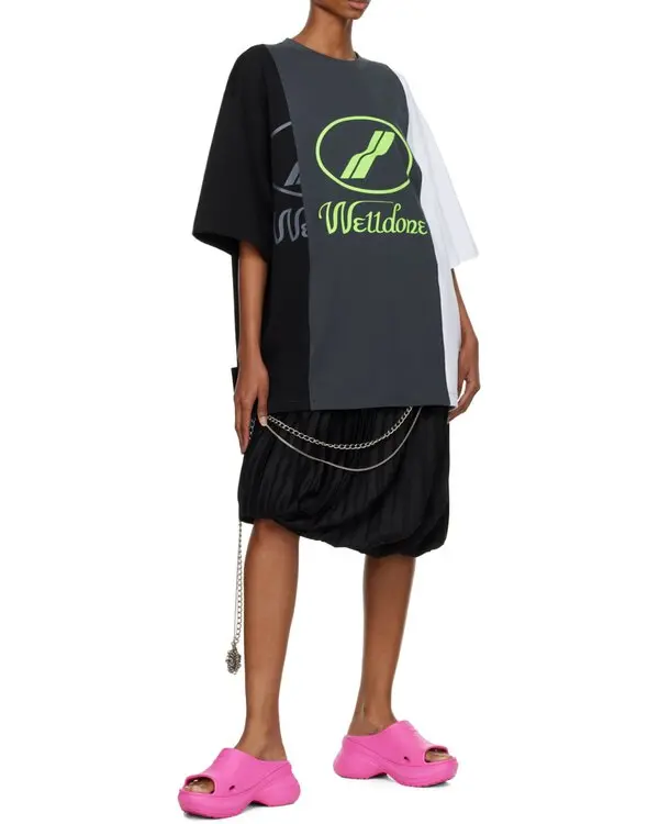 We11Done Logo-print Cotton T-shirt - Black