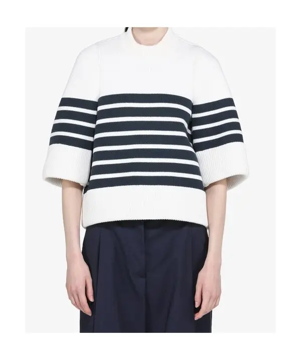 N.21 Striped High Collar Pullover