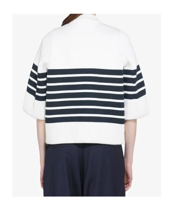N.21 Striped High Collar Pullover