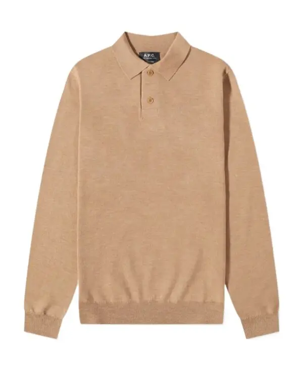 A.p.c. Long-sleeve Wool Polo Shirt