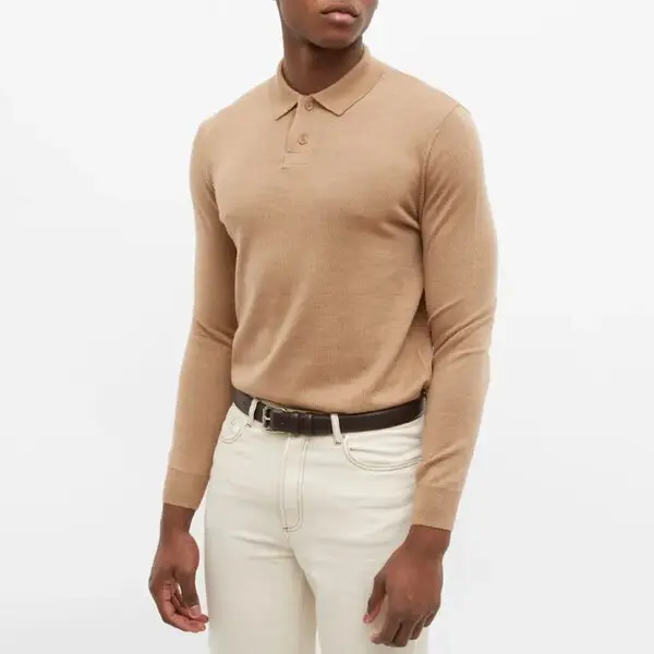 A.p.c. Long-sleeve Wool Polo Shirt