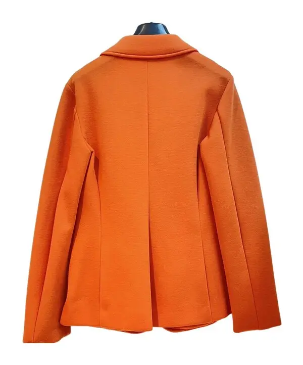 Max Mara Tailored Suit Coat With Notched Lapel - Orange