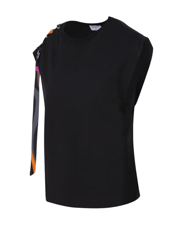 Emilio Pucci Sleeveless Graphic Print Cotton Top