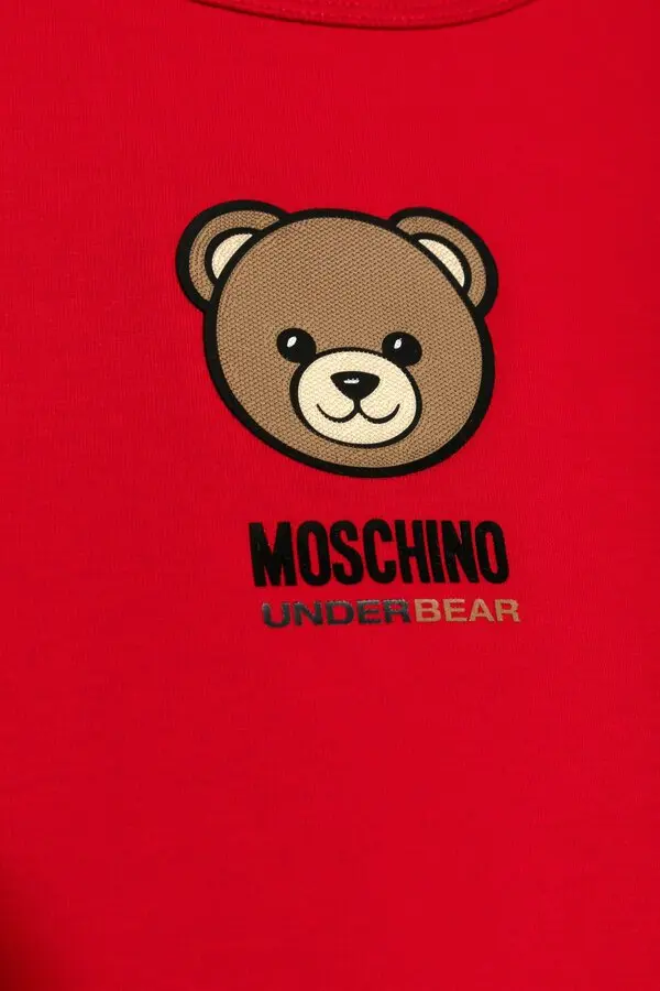 Moschino Crew Neck Sleeveless Vest With Bear Print