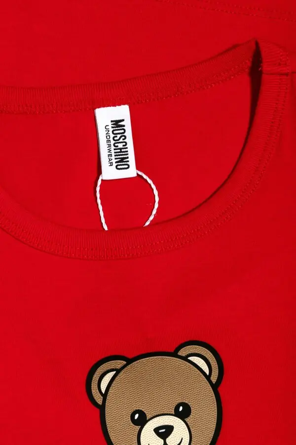 Moschino Crew Neck Sleeveless Vest With Bear Print