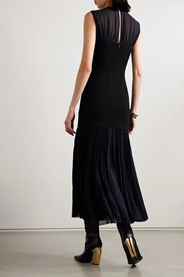 Proenza Schouler Sleeveless Layered Pleated Dress