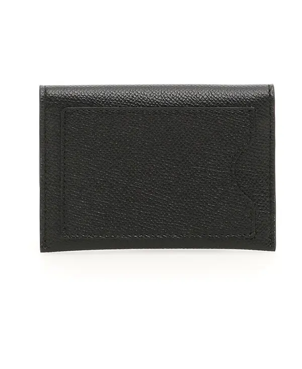 FERRAGAMO Vara Bow Detailed Foldover Card Case - Black