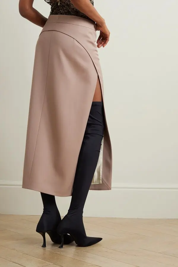 Attico High Slit Skirt