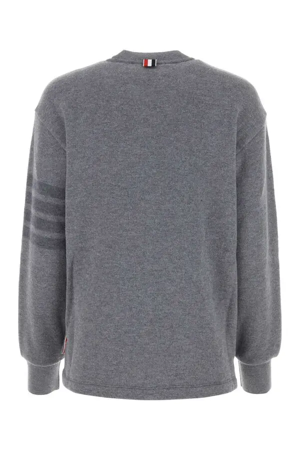 Thom Browne Crewneck Jumper With Signature Stripes