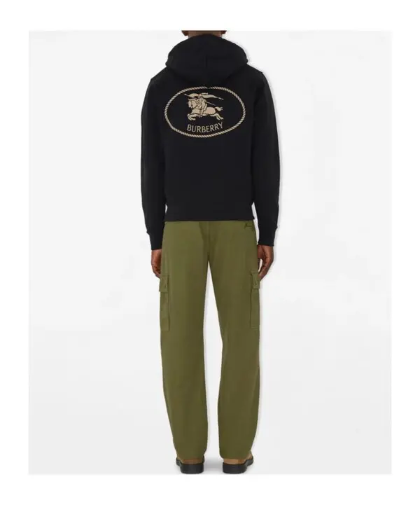 Burberry Zip-up Embroidered Hoodie