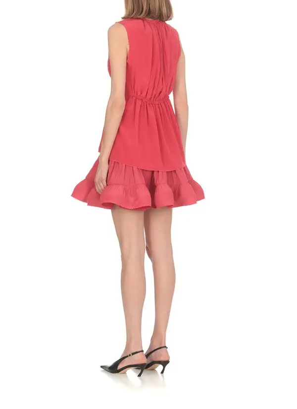 LANVIN Sleeveless Ruched Blouse - Red