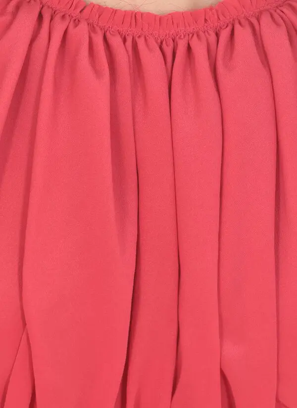 LANVIN Sleeveless Ruched Blouse - Red