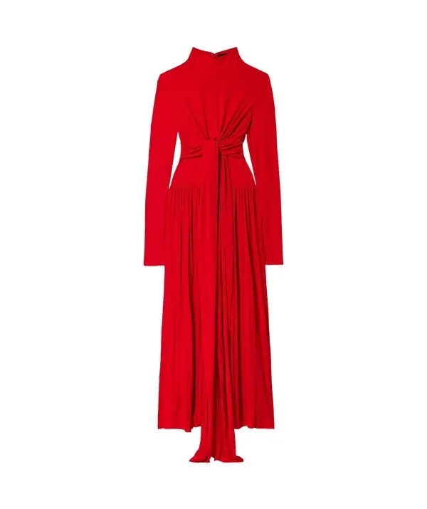 Proenza Schouler Long Sleeve Pleated Maxi Dress