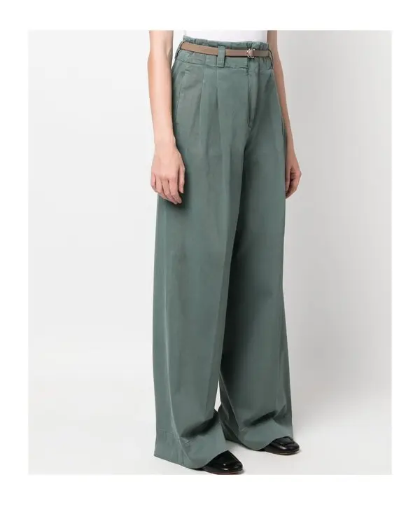 Peserico Belted Wide-leg Trousers
