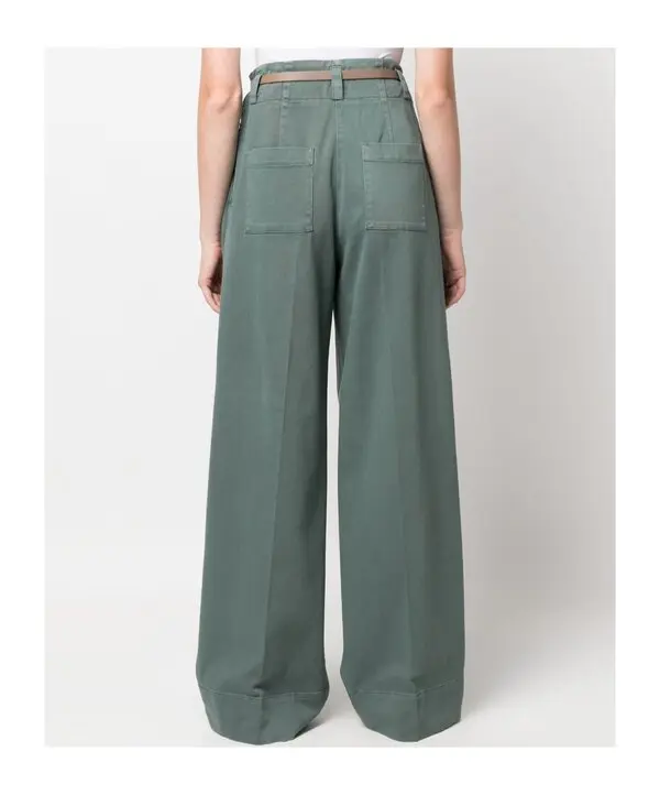 Peserico Belted Wide-leg Trousers