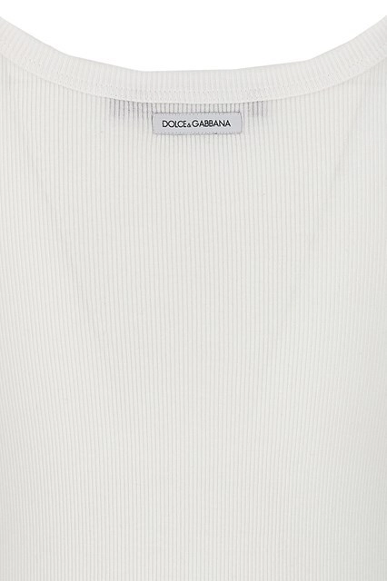 Dolce & Gabbana Crewneck Tank Top With Logo Patch - No