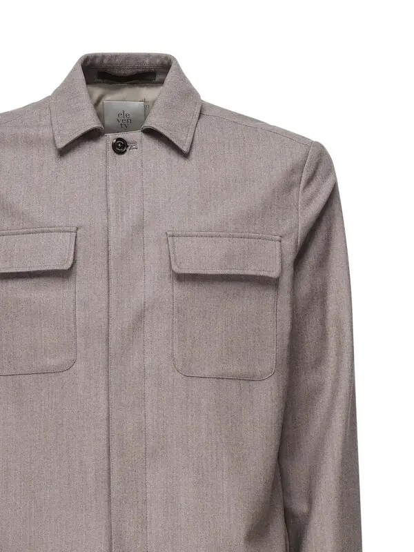 Eleventy Patch Pocket Relaxed Jacket - Gray