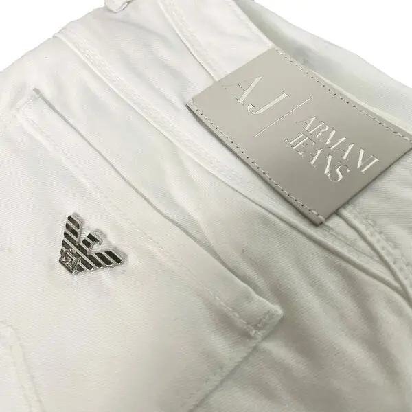 Emporio Armani Embellished Logo Jeans - Gray