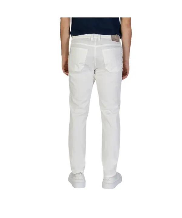 JECKERSON Tailored Casual Pants With Belt Loops - White