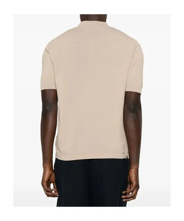 Eleventy Short Sleeved Knit Polo Shirt