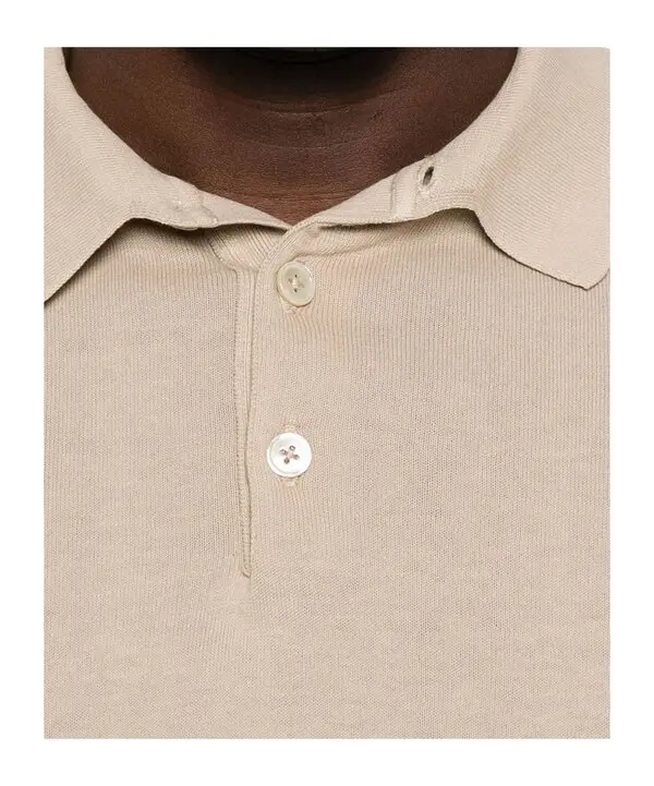 Eleventy Short Sleeved Knit Polo Shirt