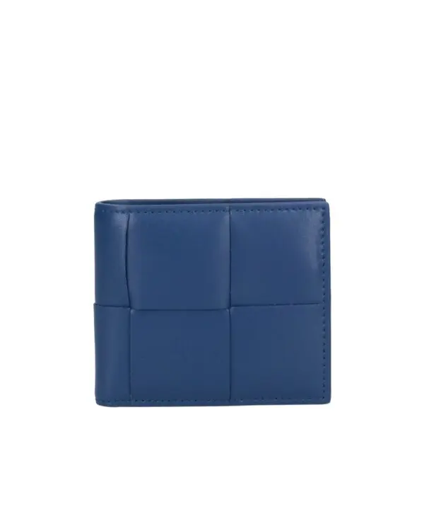 Bottega Veneta Double Fold Knitted Purse - Blue