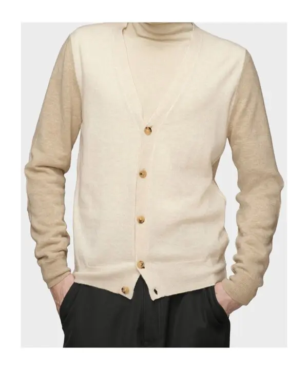 MAISON MARGIELA V-neck Cardigan With Contrast Elbow Patches - Null