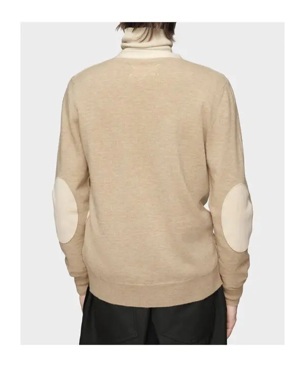 MAISON MARGIELA V-neck Cardigan With Contrast Elbow Patches - Null