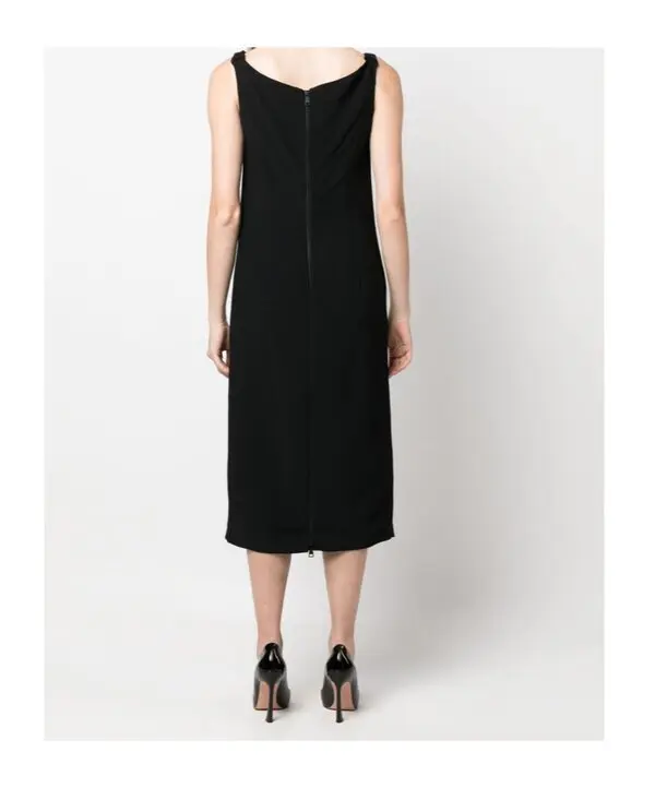 N.21 Sleeveless V-neck Ruched-strap Midi Dress
