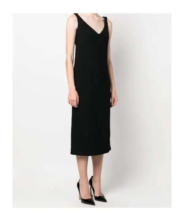 N.21 Sleeveless V-neck Ruched-strap Midi Dress