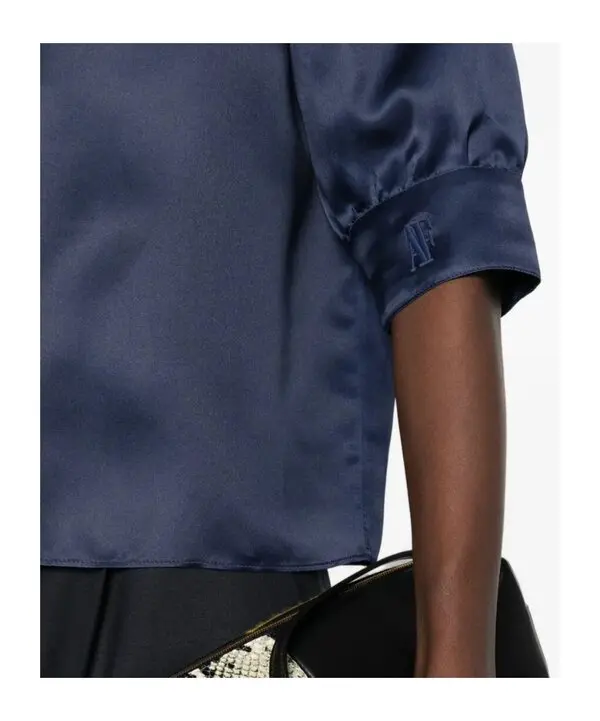 Alberta Ferretti Short-sleeve Collared Shirt - Blu
