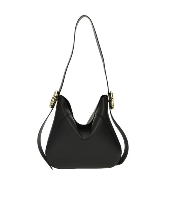 LANVIN Logo Embossed Melodie Hobo Bag