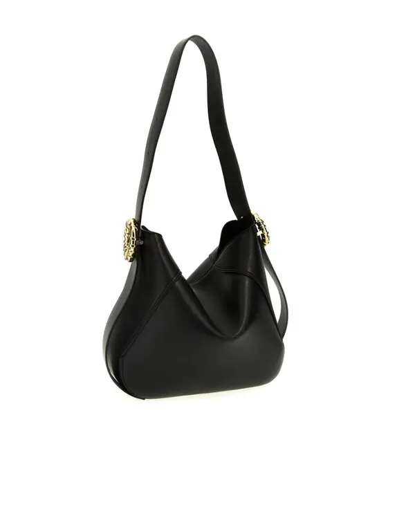 LANVIN Logo Embossed Melodie Hobo Bag