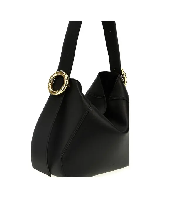 LANVIN Logo Embossed Melodie Hobo Bag