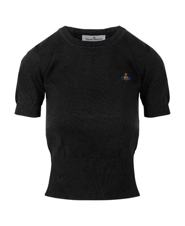 VIVIENNE WESTWOOD Bea Orb Embroidered Knitted Top