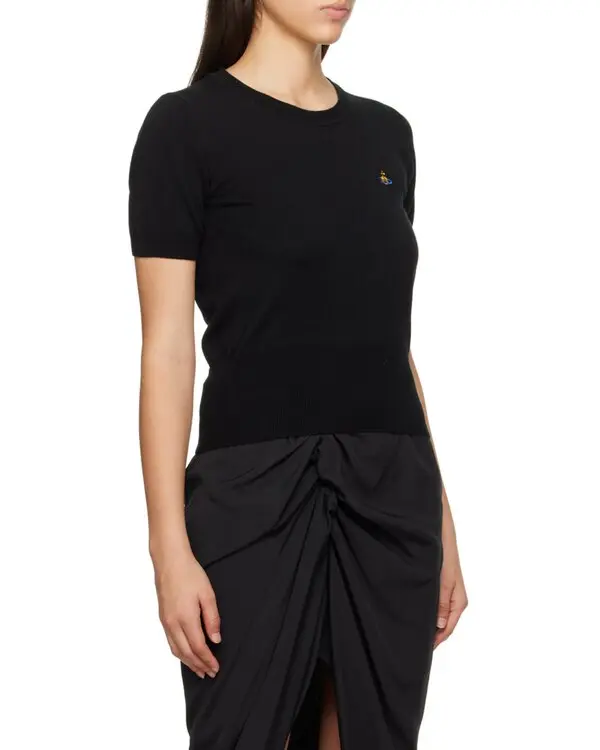 VIVIENNE WESTWOOD Bea Orb Embroidered Knitted Top