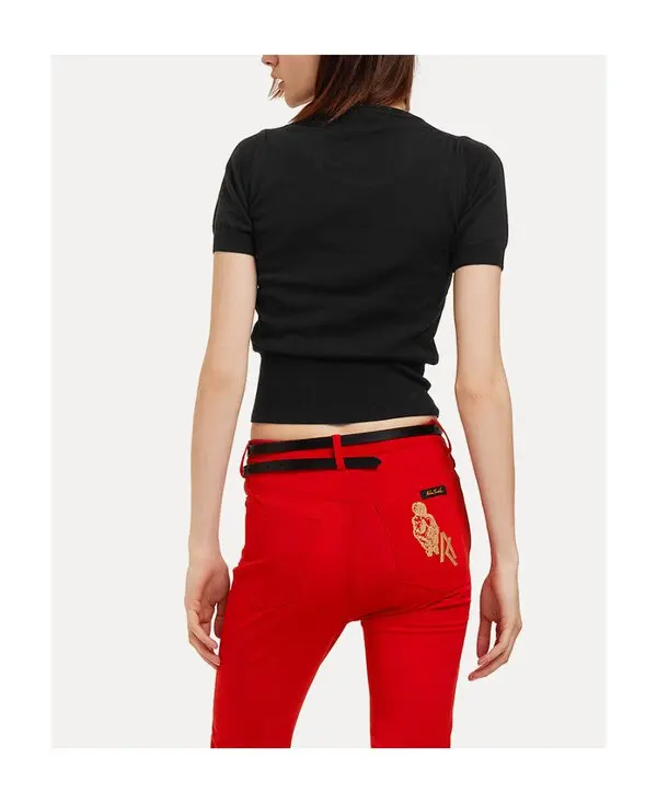 VIVIENNE WESTWOOD Bea Orb Embroidered Knitted Top