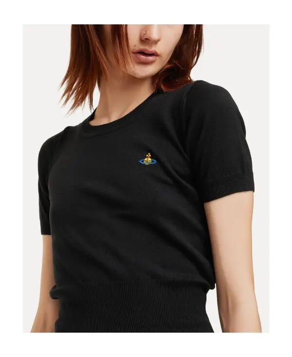 VIVIENNE WESTWOOD Bea Orb Embroidered Knitted Top