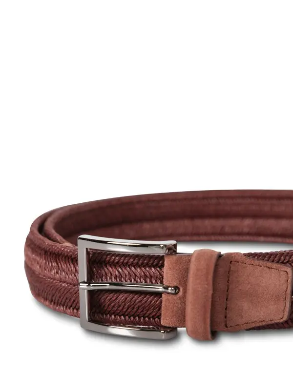 Orciani Buckle Woven Belt - Brown