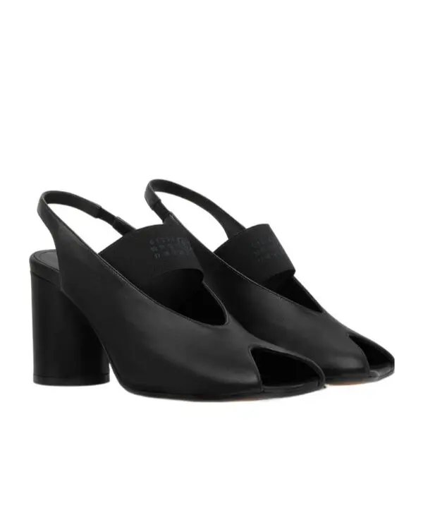 MAISON MARGIELA Open-toe Slingback High-heeled Sandals - Black
