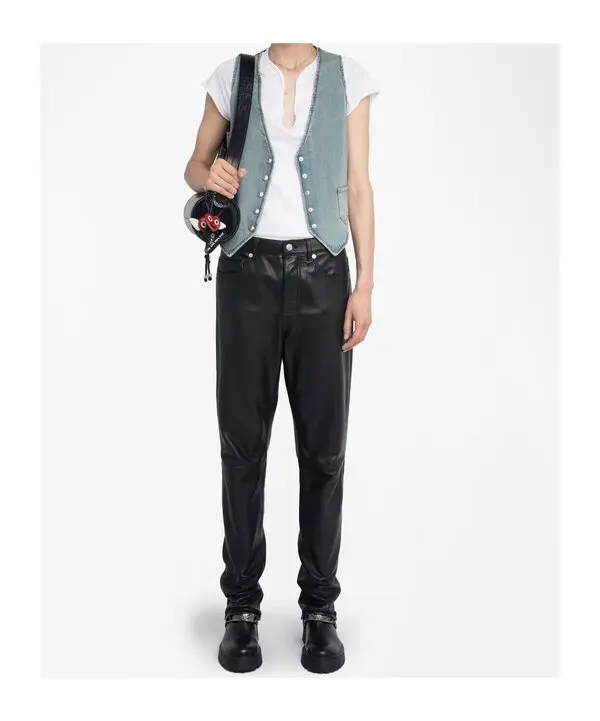 Zadig&Voltaire Sleeveless Embellished Denim Vest