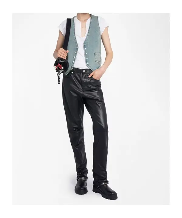 Zadig&Voltaire Sleeveless Embellished Denim Vest
