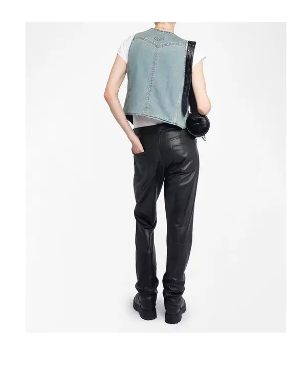 Zadig&Voltaire Sleeveless Embellished Denim Vest