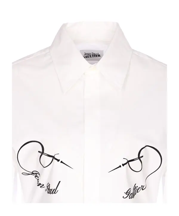 JEAN PAUL GAULTIER Long Sleeve Printed Shirt With Lapel