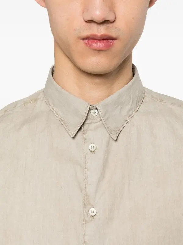 Aspesi Long-sleeve Cotton Shirt - Nude