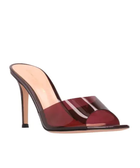GIANVITO ROSSI Elle 85mm Leather Mules - Brown