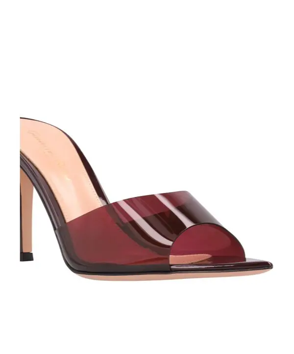GIANVITO ROSSI Elle 85mm Leather Mules - Brown