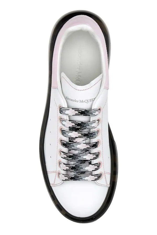 Alexander McQueen Oversized Sneakers With Printed Lace - White