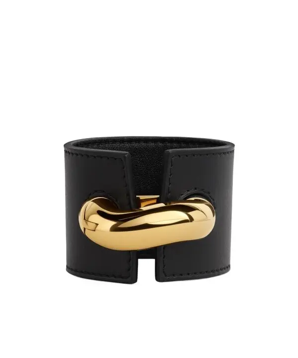 Alaïa Sphere Leather Bracelet - Black