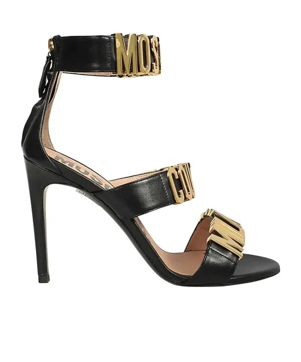 Moschino Open-toed High-heeled Sandals With Logo Detailing